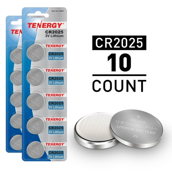 Tenergy 10 Pack CR2025 Lithium Button Cells - Walmart.com