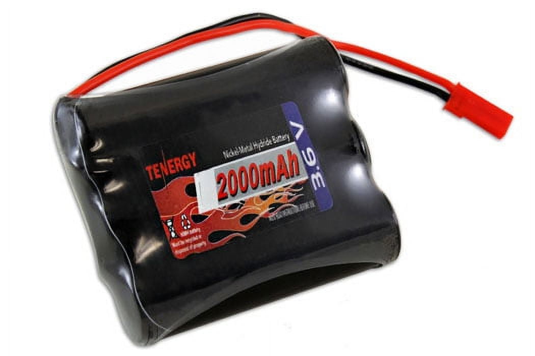 Tenergy 3.6V 2000mAh Side-by-Side Ready to Use NiMH Battery Packs w ...