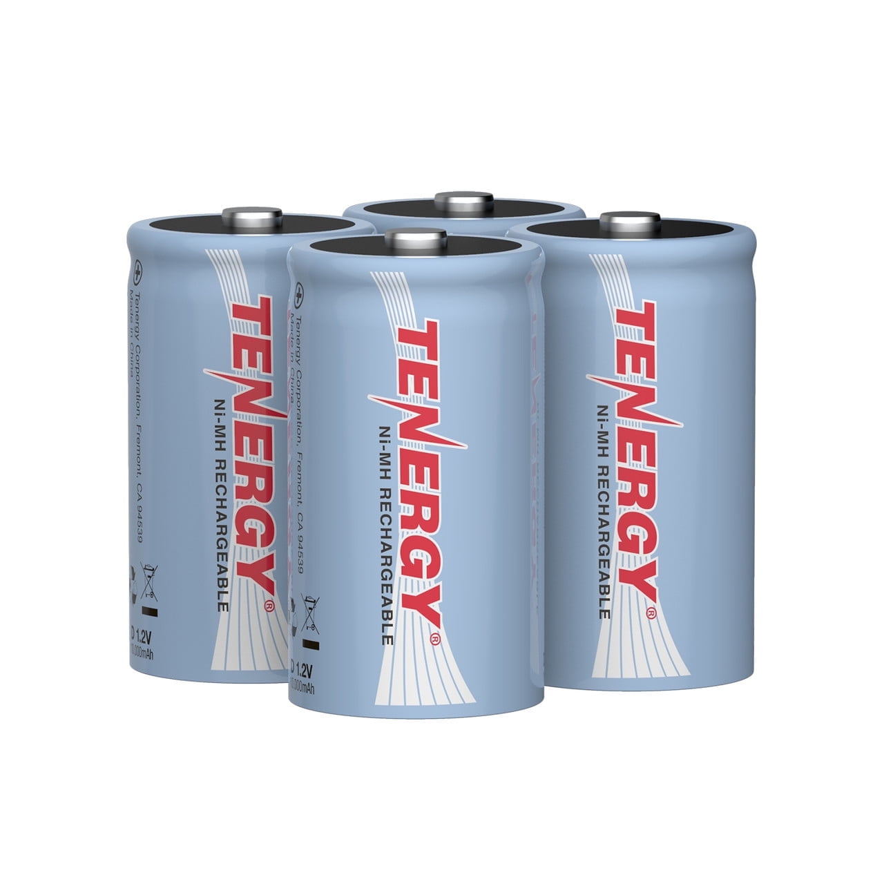 Tenergy 4 Pack D 10,000mAh NiMH Rechargeable Battery - Walmart.com