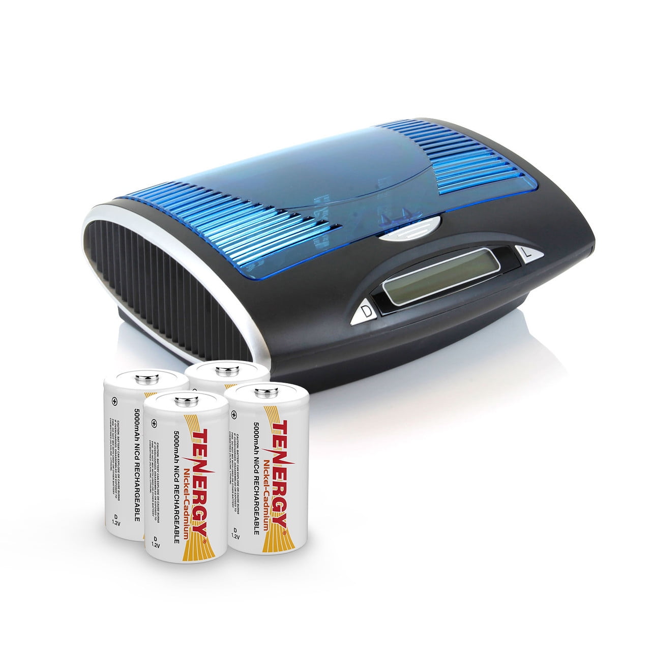 Tenergy 4 Pack D NiCD Batteries And T9688 LCD Smart Charger - Walmart.com