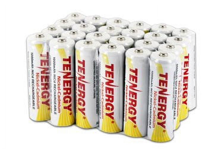 Tenergy AA Rechargeable NiCD Batteries, 1.2V 1000mAh, Solar and Garden Lights, 24-Pack - Walmart.com