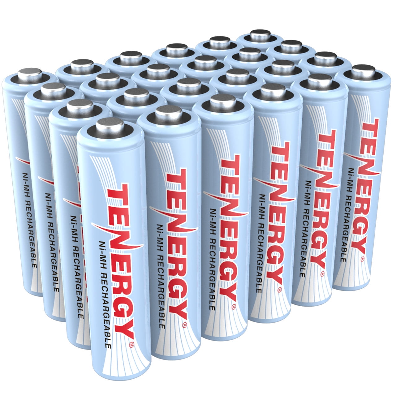 Tenergy AAA Size Rechargeable Battery, High Capacity 1000mAh NiMH, 1.2V ...