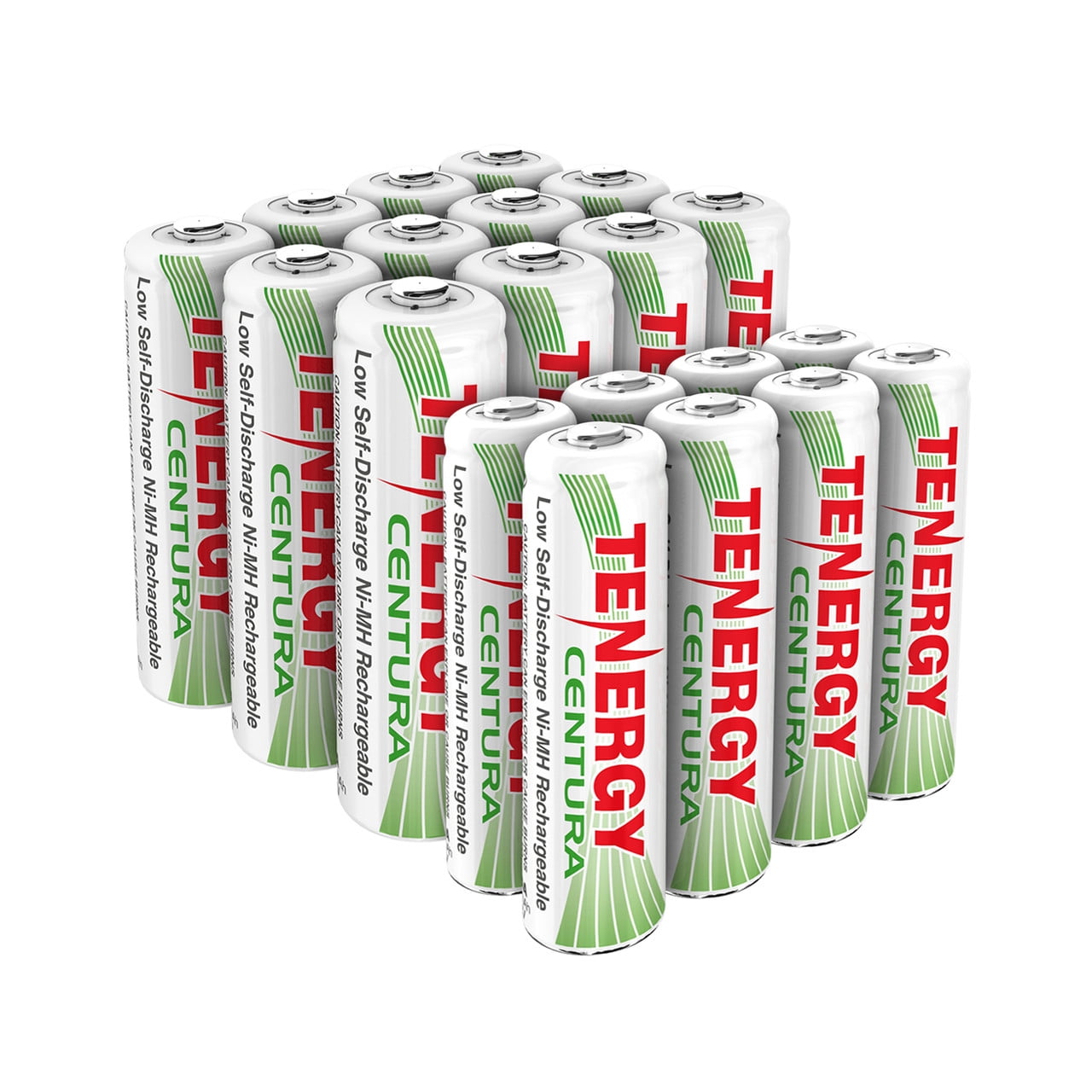 Tenergy Centura NiMH 1.2V Rechargeable Batteries, 20 Pack (12AA/8AAA ...