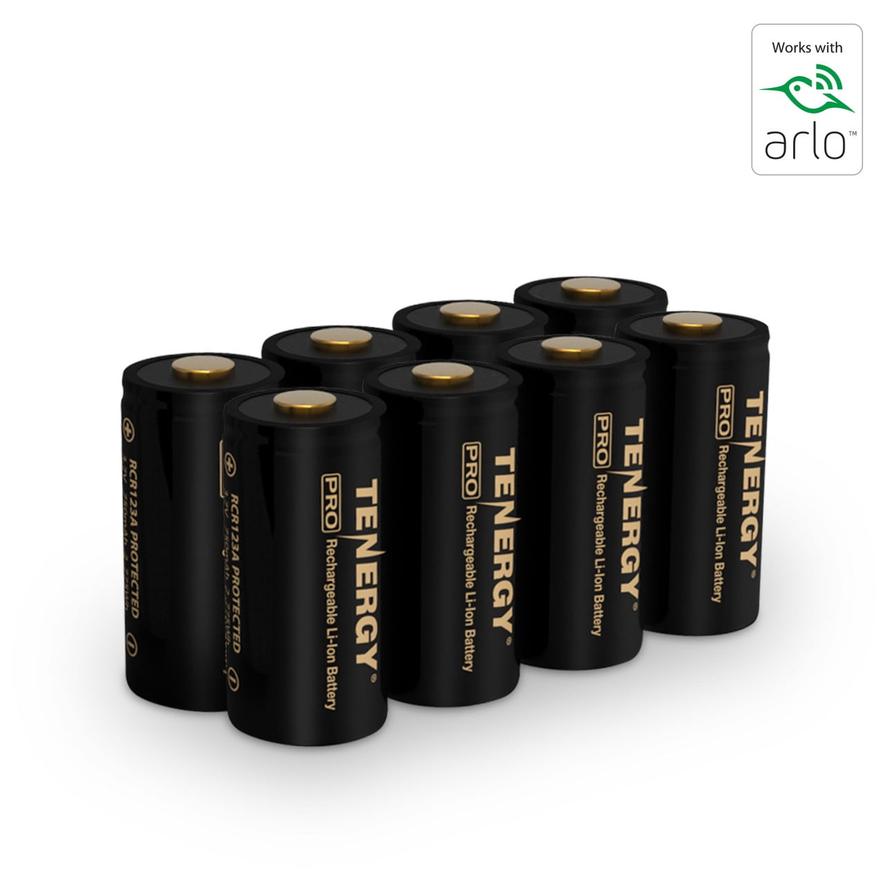 Tenergy Premium RCR123A Rechargeable Batteries, 8 Pack Arlo Certified ...