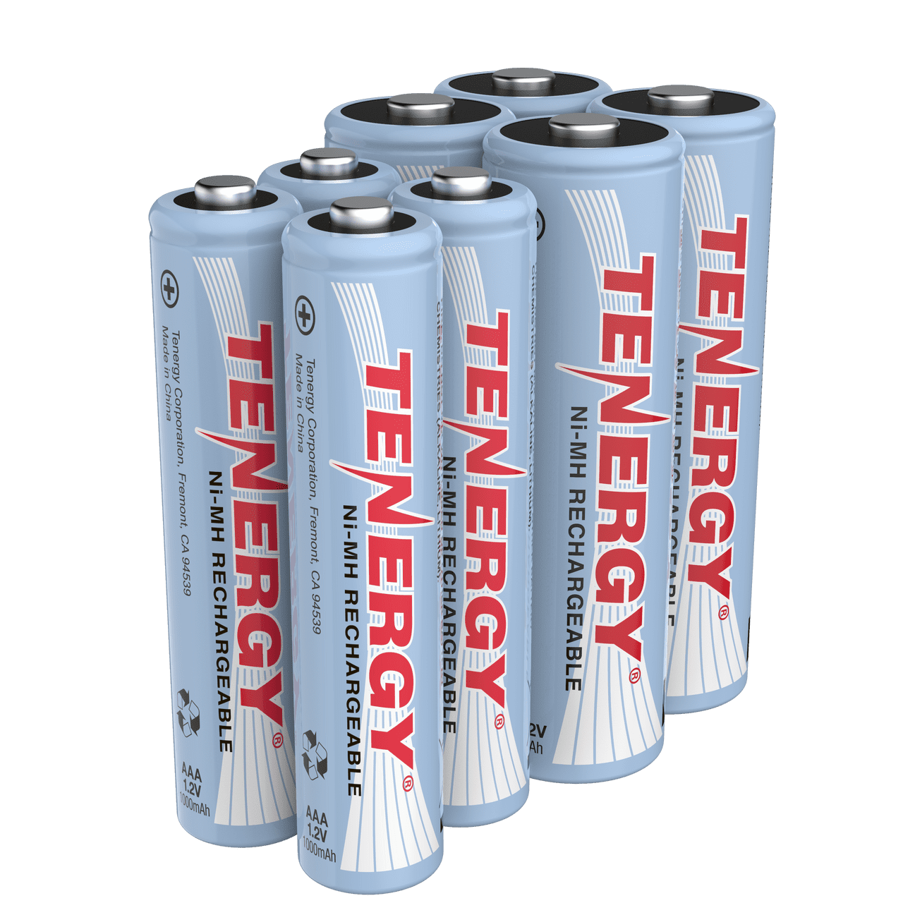 Tenergy Rechargeable Batteries Combination, 1.2V NiMH Battery, (4xAA ...