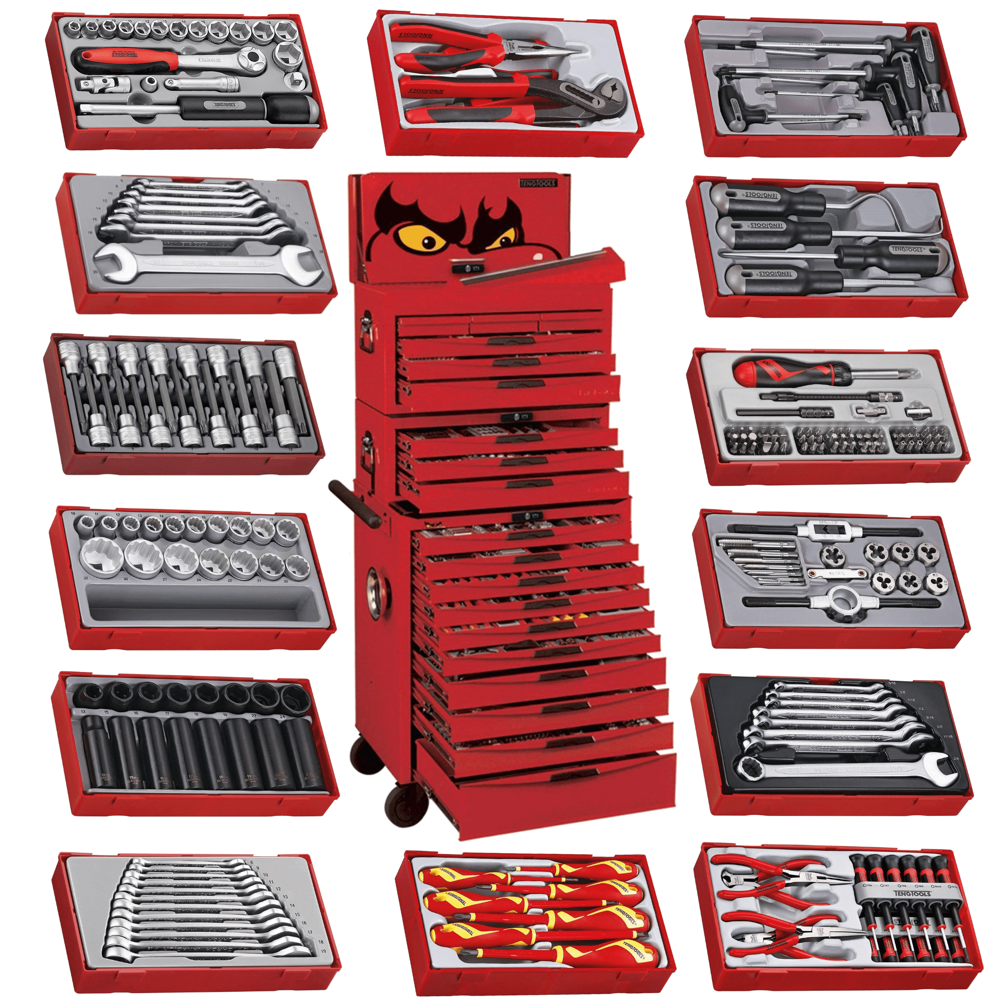 Teng Tools 1001 Piece Mega Master Mixed Hand Tool Kit - TCMM1001N ...