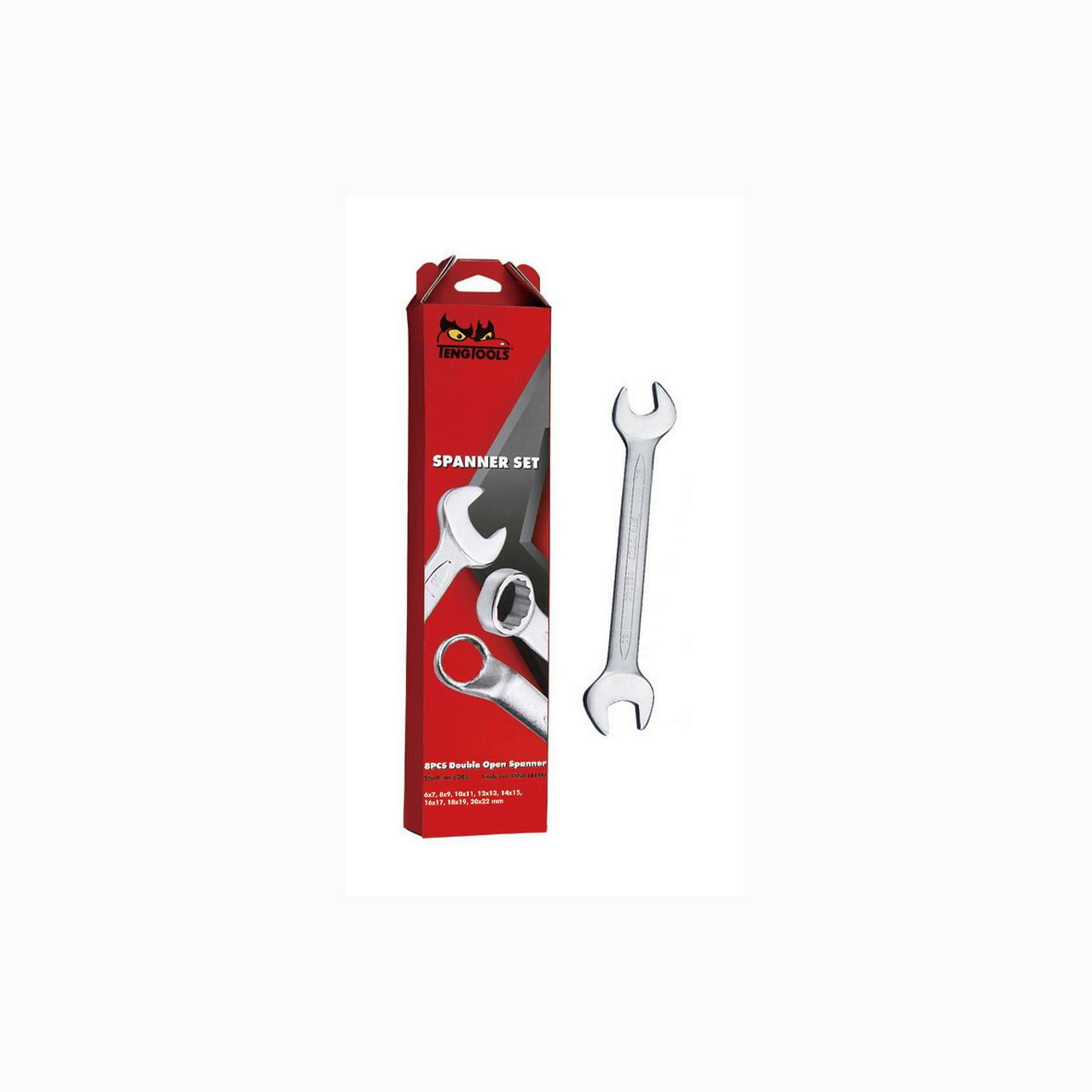 Teng Tools 8 Piece Double Open Ended Wrench Set 6 To 22mm - 6208 ...