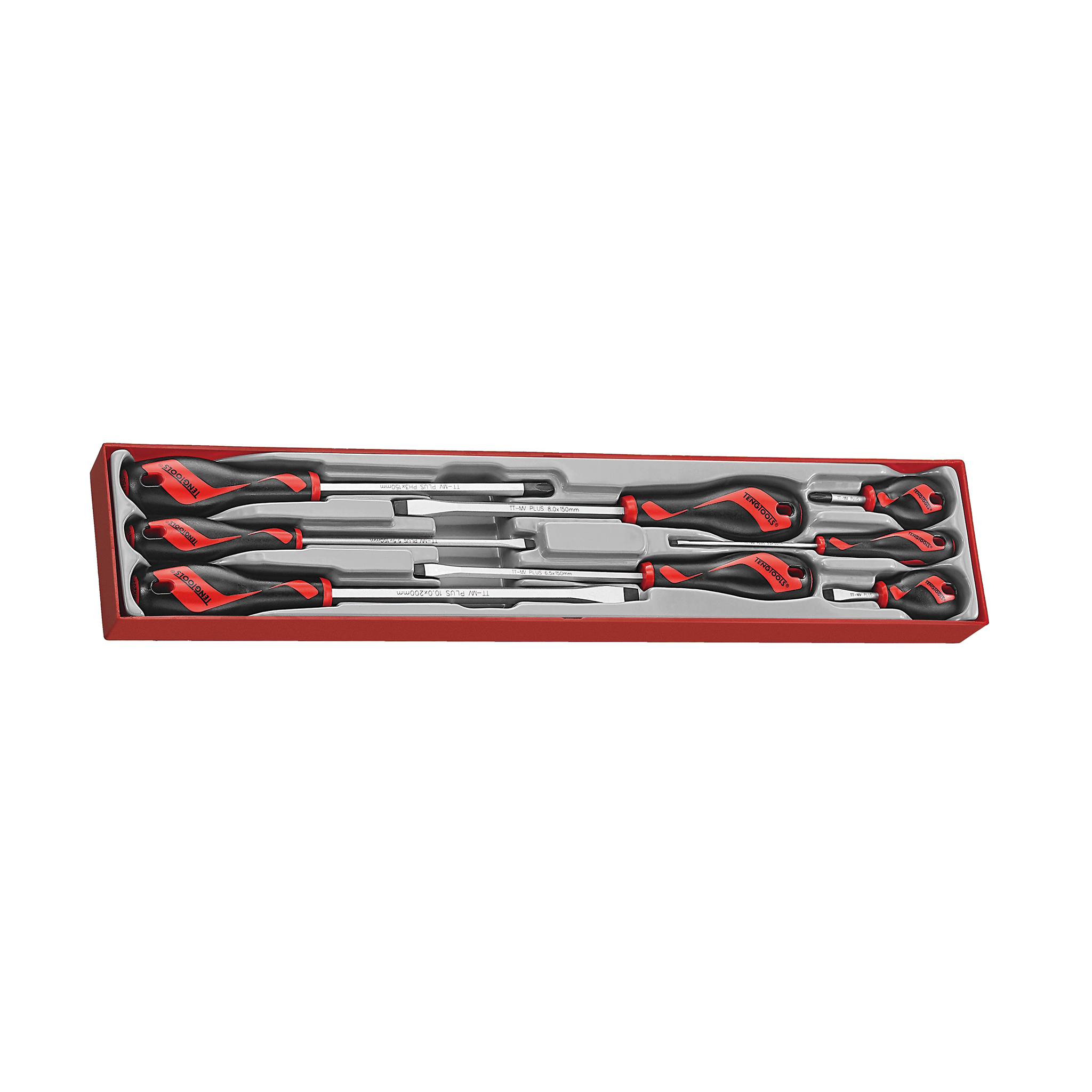Teng Tools 8 Piece Flat, Regular & PH Type Screwdriver Set - TTX918N ...