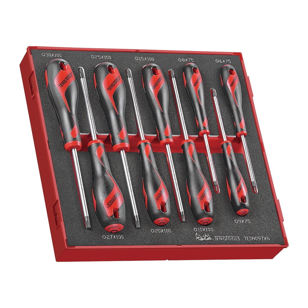 Teng Tools 9 Piece Torx Type Screwdriver Set In Precision EVA Foam Tray ...