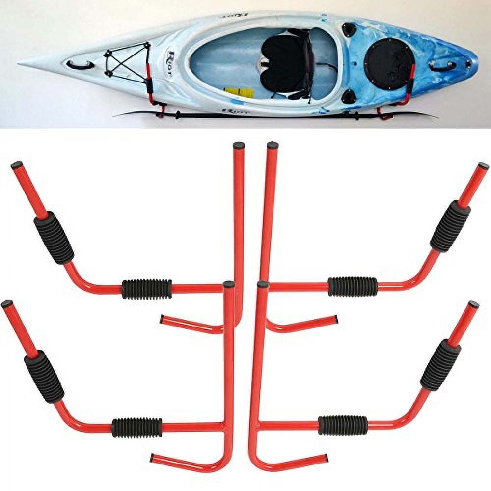Tengchang 2 Pair Wall Mount Kayak Storage Rack Surfboard Steel Ladder ...