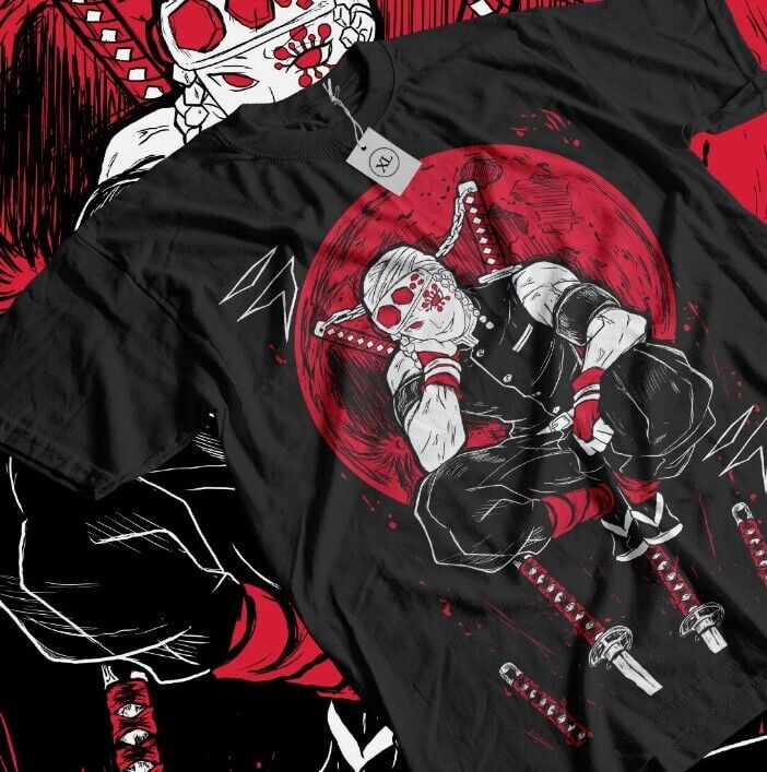 Tengen Uzui T-shirt Demon Slayer Kimetsu No Yaiba Hashira Horror Shirt ...