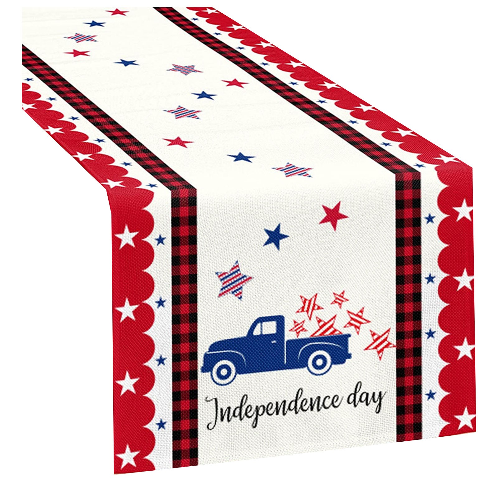 Tengma Decor Home American Independence Day Table Flag Printing Living ...