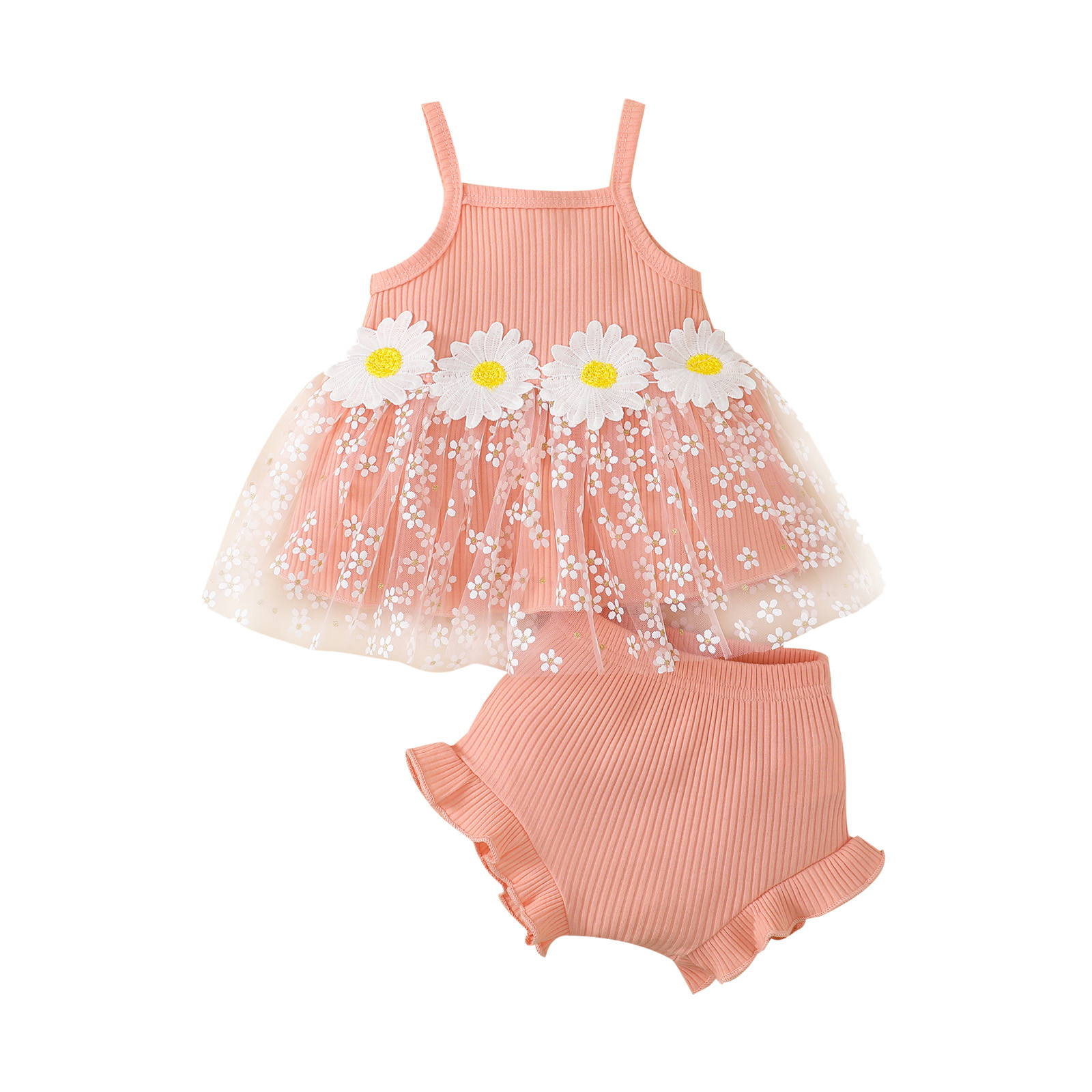 Tengma Outfit Sets for Kids Newborn Infant Girls Sleeveless Flowers ...