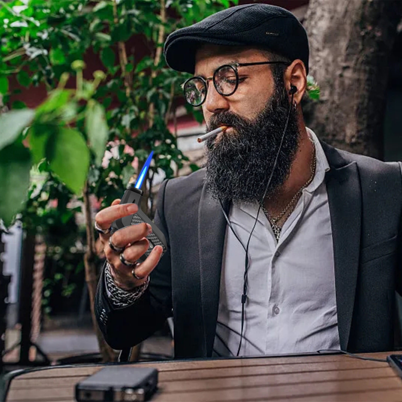 Tengw Cool Torch Lighters Windproof For Outdoor Douable Blue Flame ...