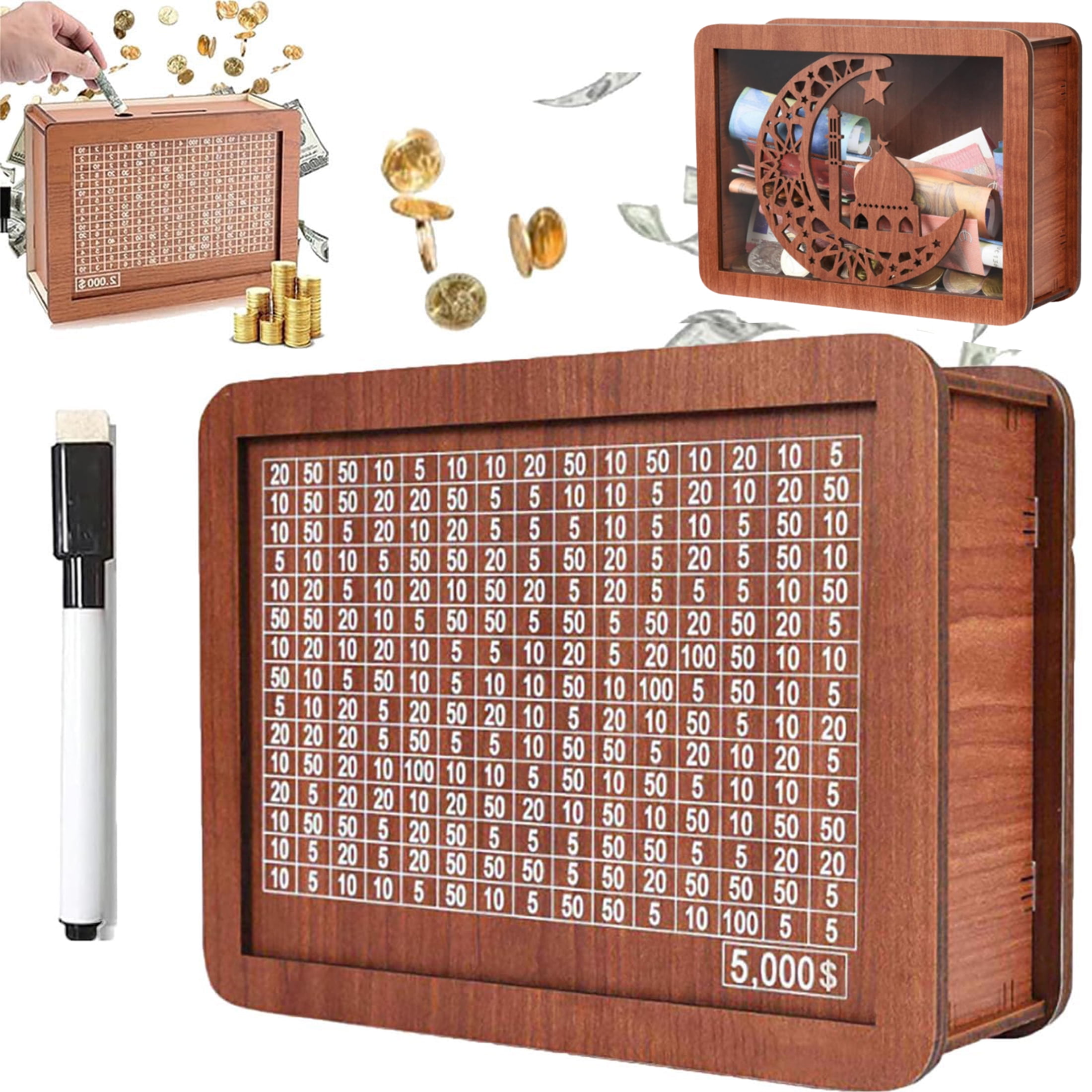 Tenkaybox Money 10000, Money Saving Box, 2025 New Savings Challenge Box ...