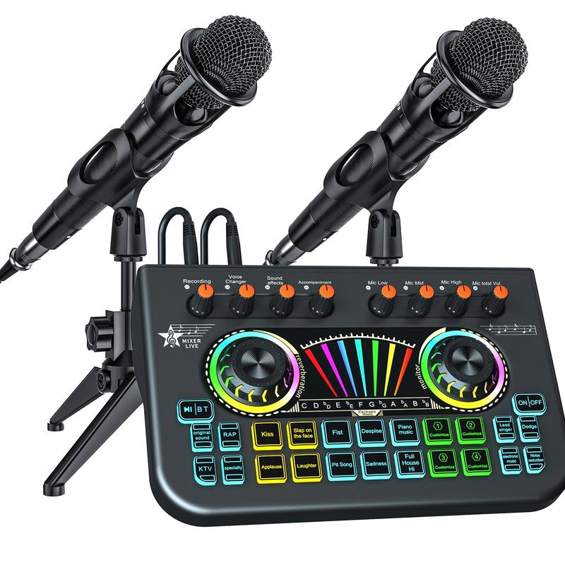 Tenlamp X3-BM700 Streaming Mixer, All-in-one Device with 1 Condenser ...