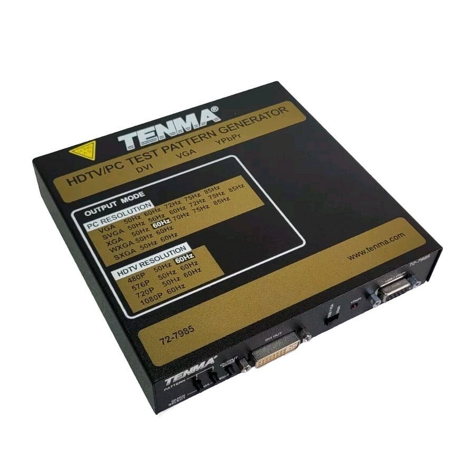 Tenma 72-7985 HDTV/PC Test Pattern Generator DVI, VGA, YPbPr, W/HDMI ...