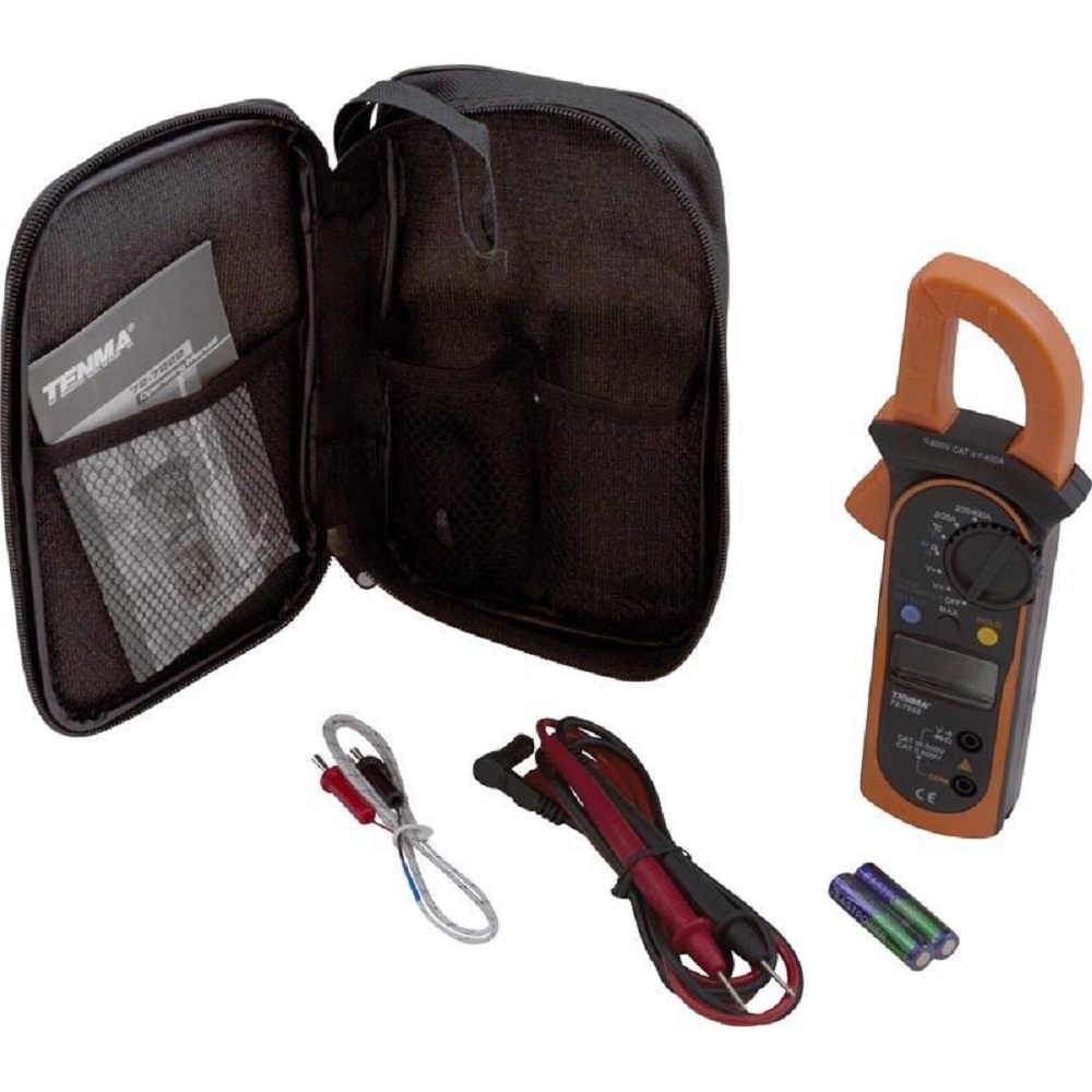 Tenma Tool, Clamp-On Multimeter, Tenma, with Sensor and Leads 01N4891 ...