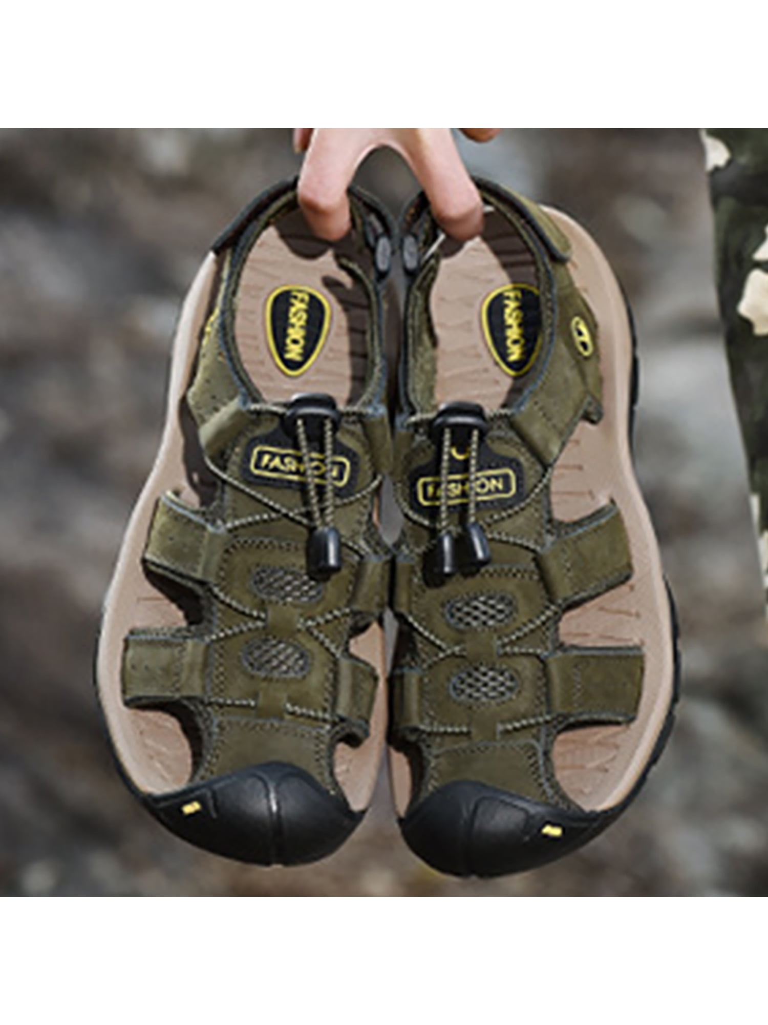 Tenmix Men's Hiking Sandals Closed Toe Water Sandals Anti-Slip ...