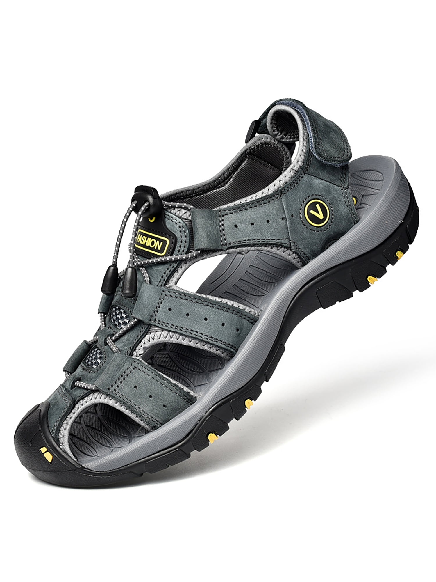 Tenmix Men's Hiking Sandals Closed Toe Water Sandals Anti-Slip ...