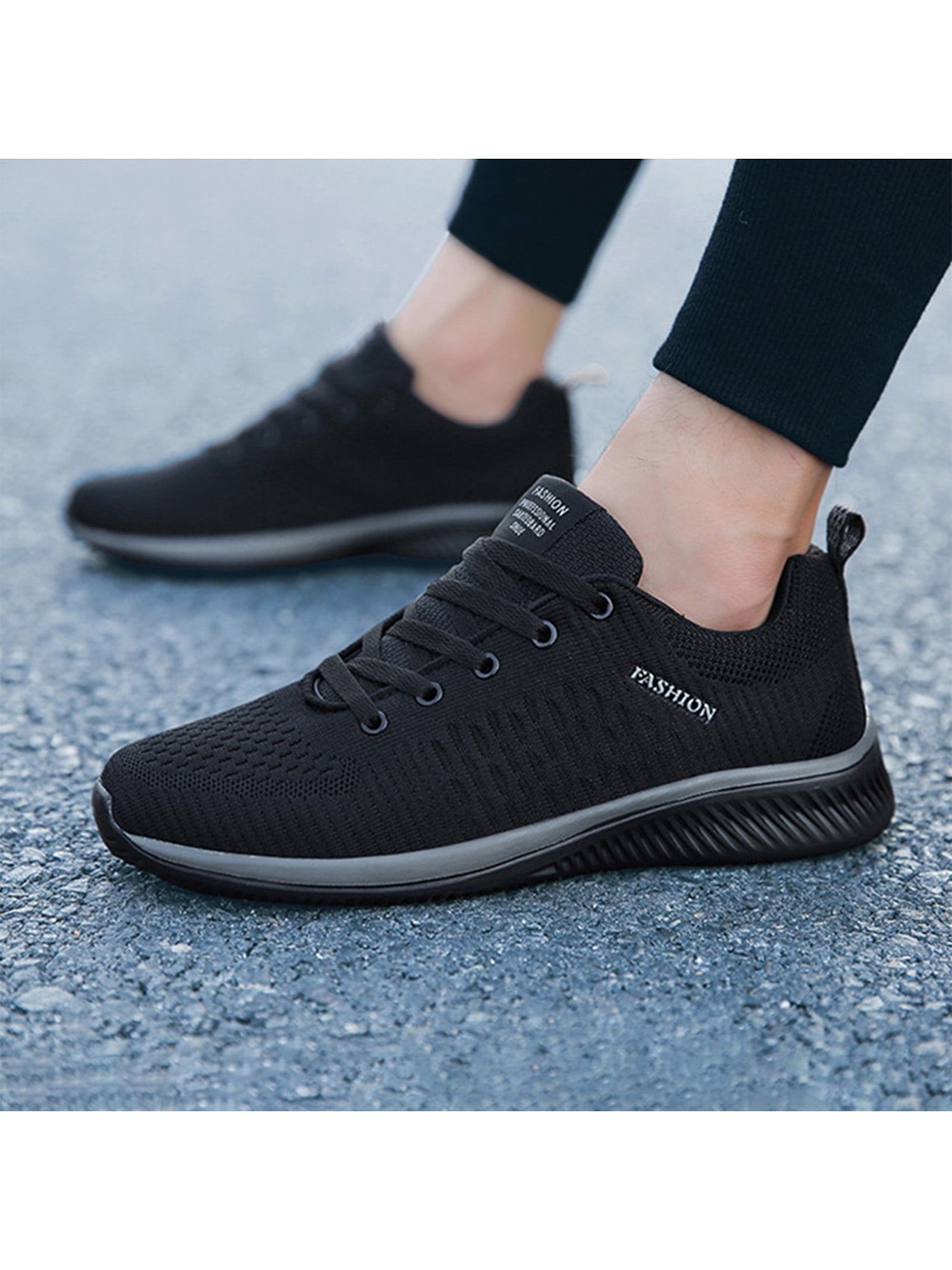 Tenmix Mens Gym Lightweight Walking Shoe Non-Slip Flat Sport ...