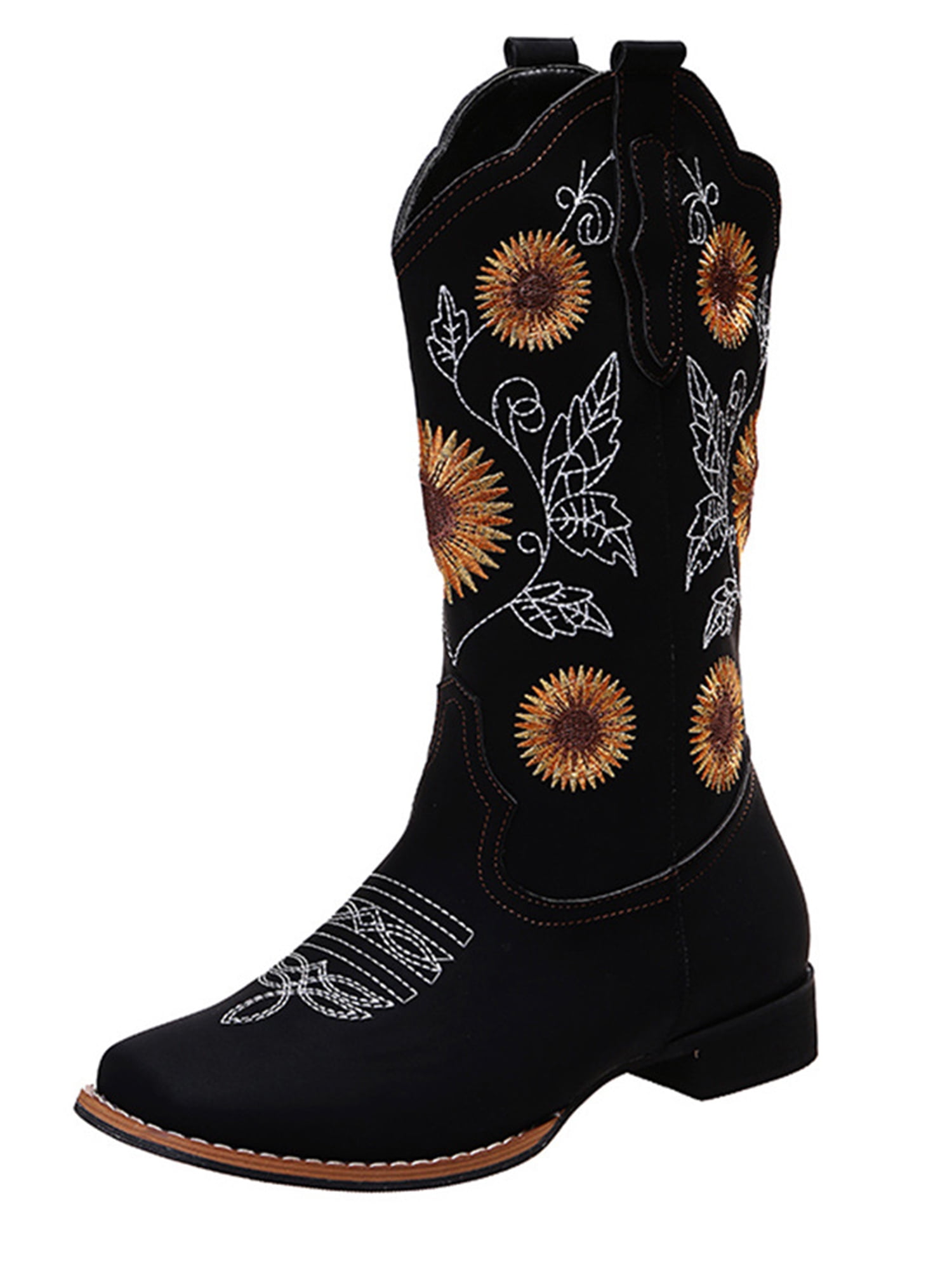 Tenmix Women Cowgirl Boots Western Chunky Heel Vintage Embroidered ...