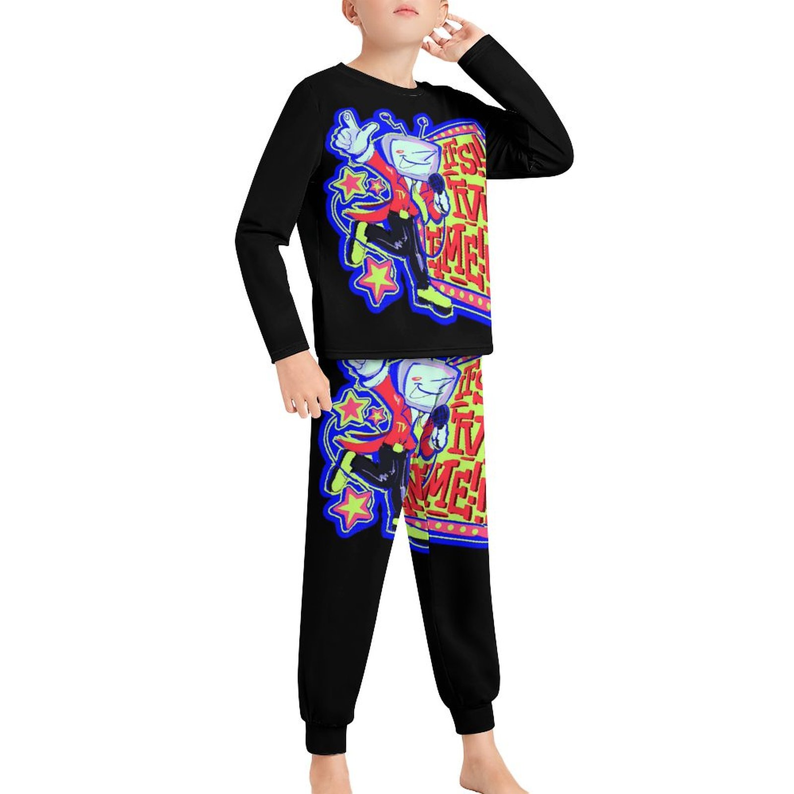 Tenna TV Deltarune Pajama Suit Sleepwear Long Sleeve Pants And Tops 2 ...