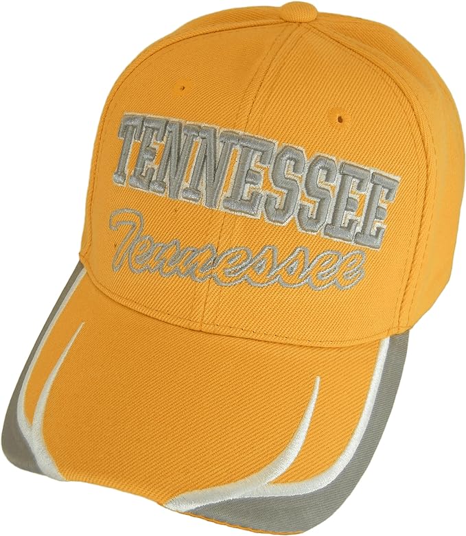 Tennessee Block and Script Lettering Baseball Cap with Embroidered Bill ...