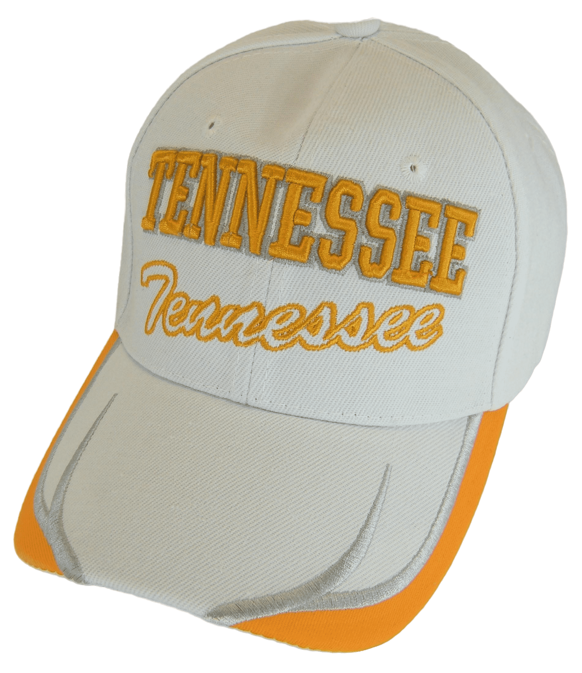 Tennessee Block and Script Lettering Baseball Cap with Embroidered Bill ...