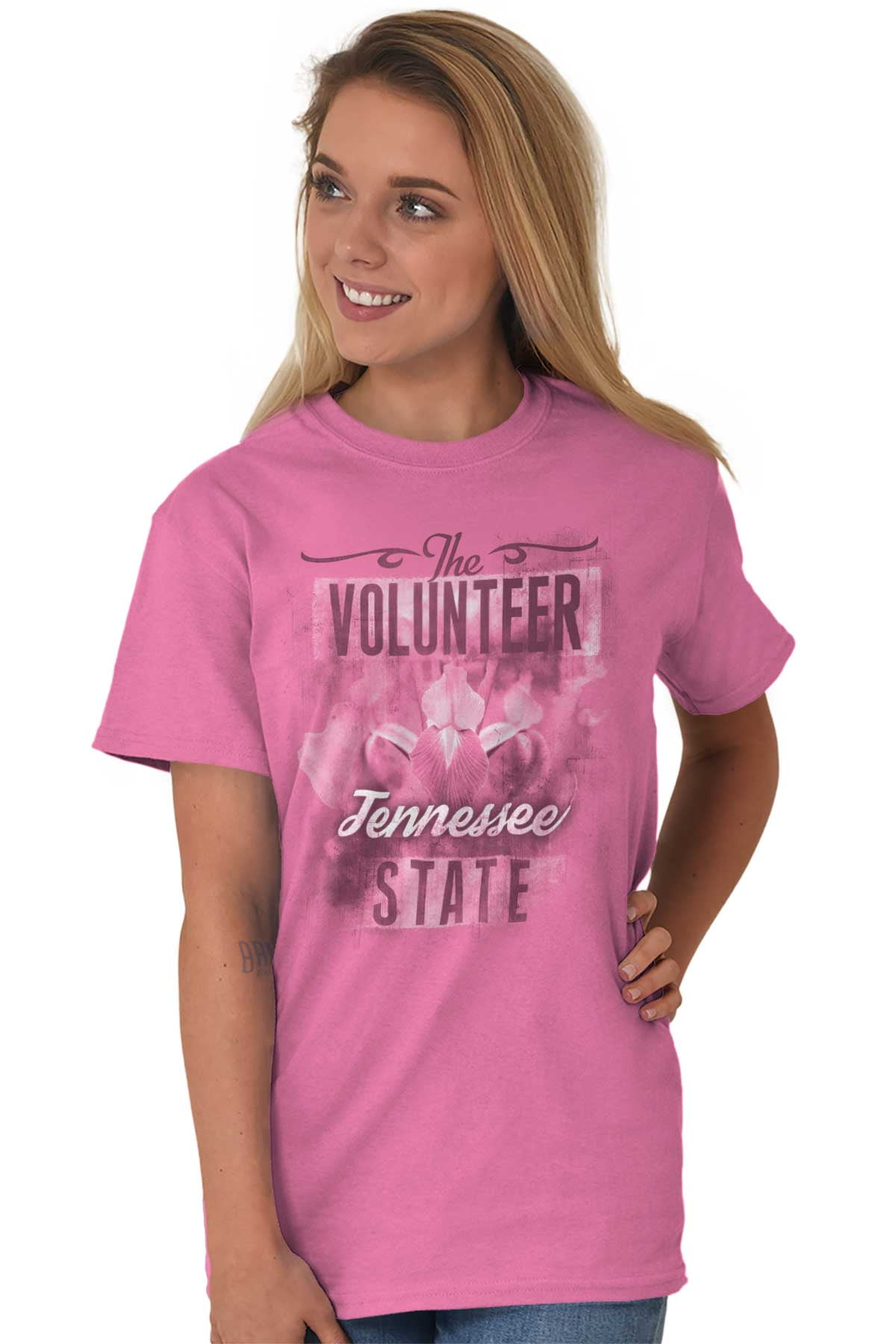 Tennessee Cute State Flower Souvenir Women Plus Size Graphic Tee Tees ...