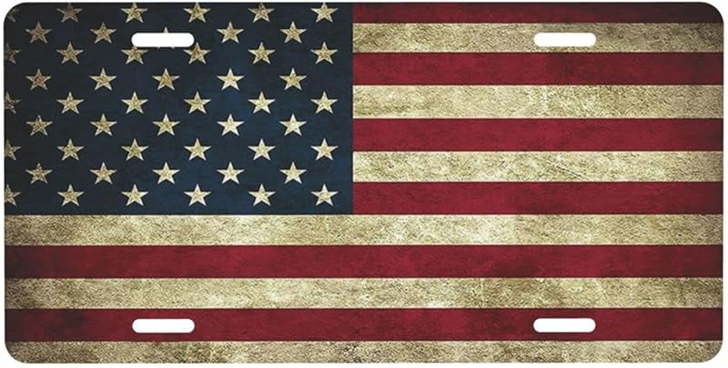 Tennessee Flag Black Tri-Star Volunteers Front License Plate Aluminum ...