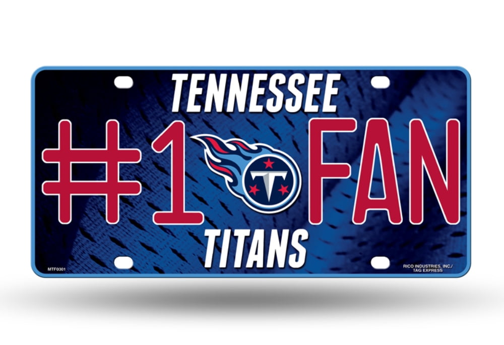 Tennessee Football Titans #1 Fan Metal License Plate Tag - Number One ...
