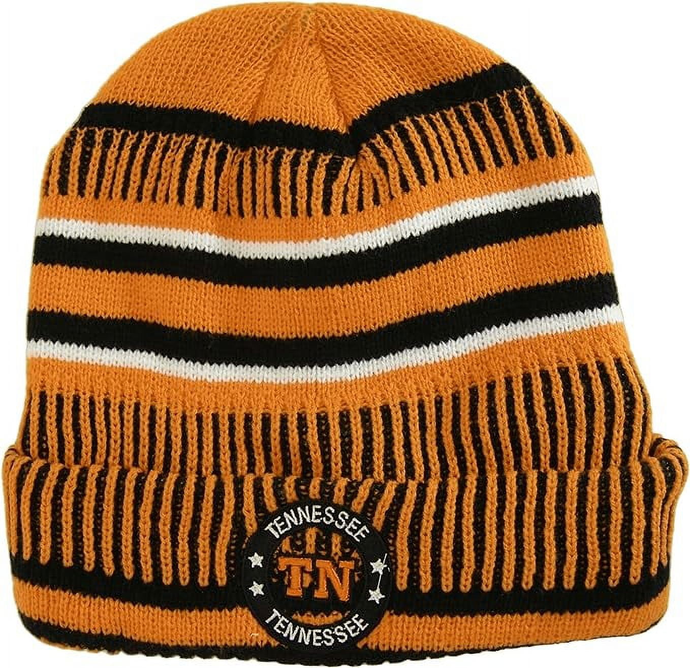 Tennessee Knitted Plush Lined Varsity Cuffed Hat with Seal (Orange ...
