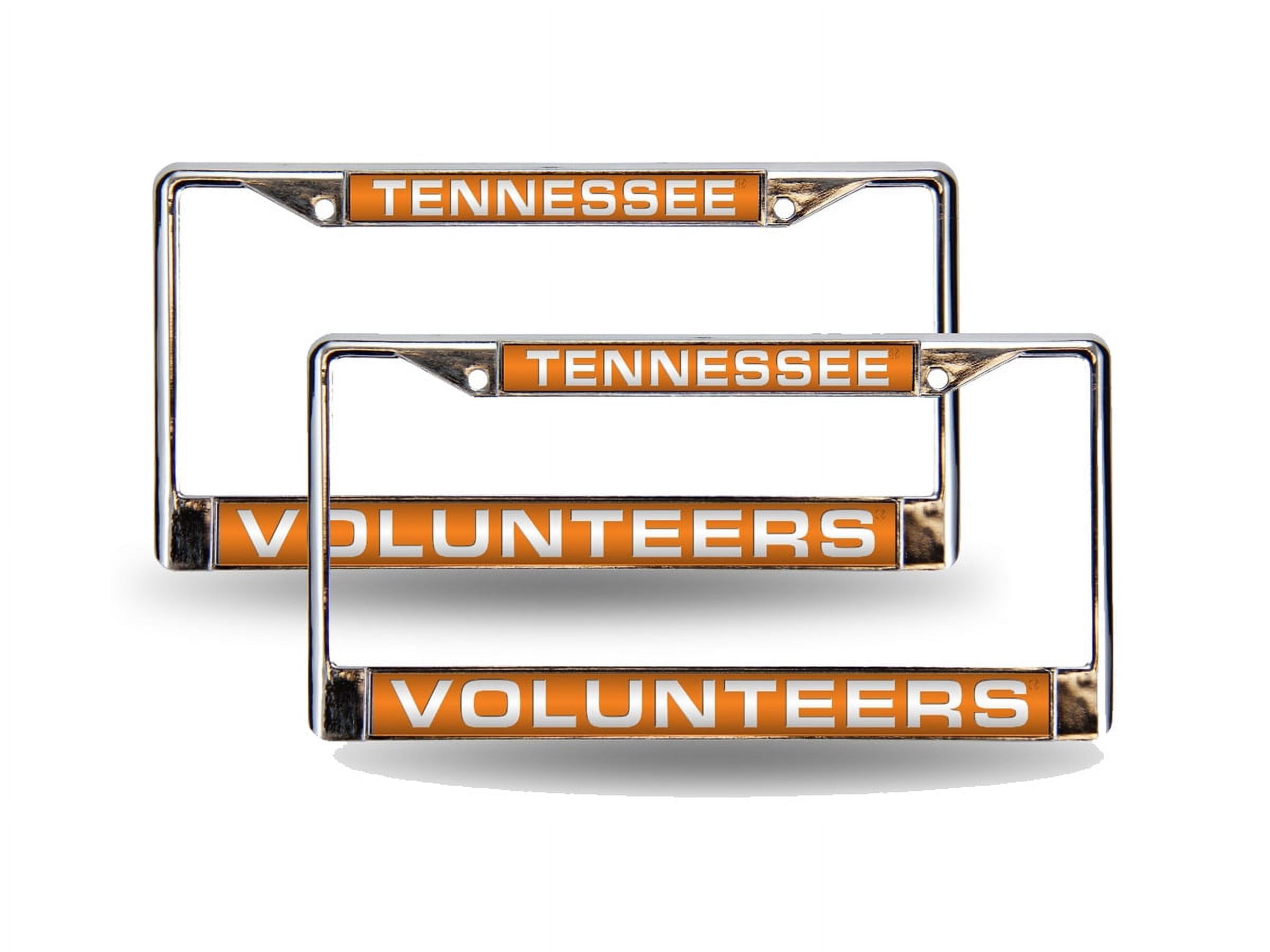 Tennessee NCAA Volunteers Chrome Metal (Set of 2) Laser Cut License ...