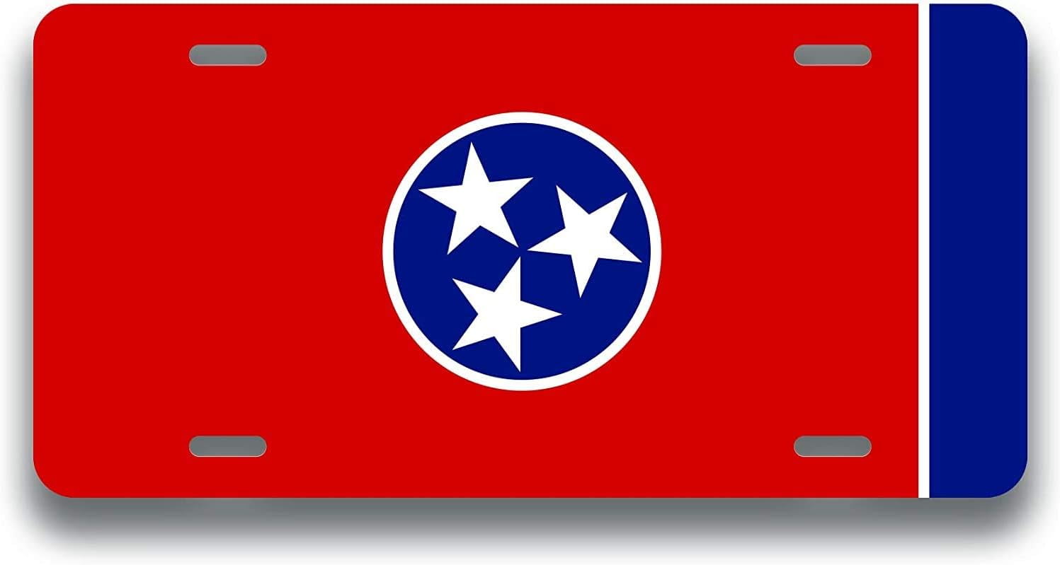 Tennessee State Flag License Plate | Metal Novelty Vanity License Plate ...