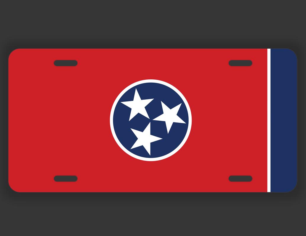 Tennessee State Flag License Plate Tag Vanity Novelty Metal | UV ...