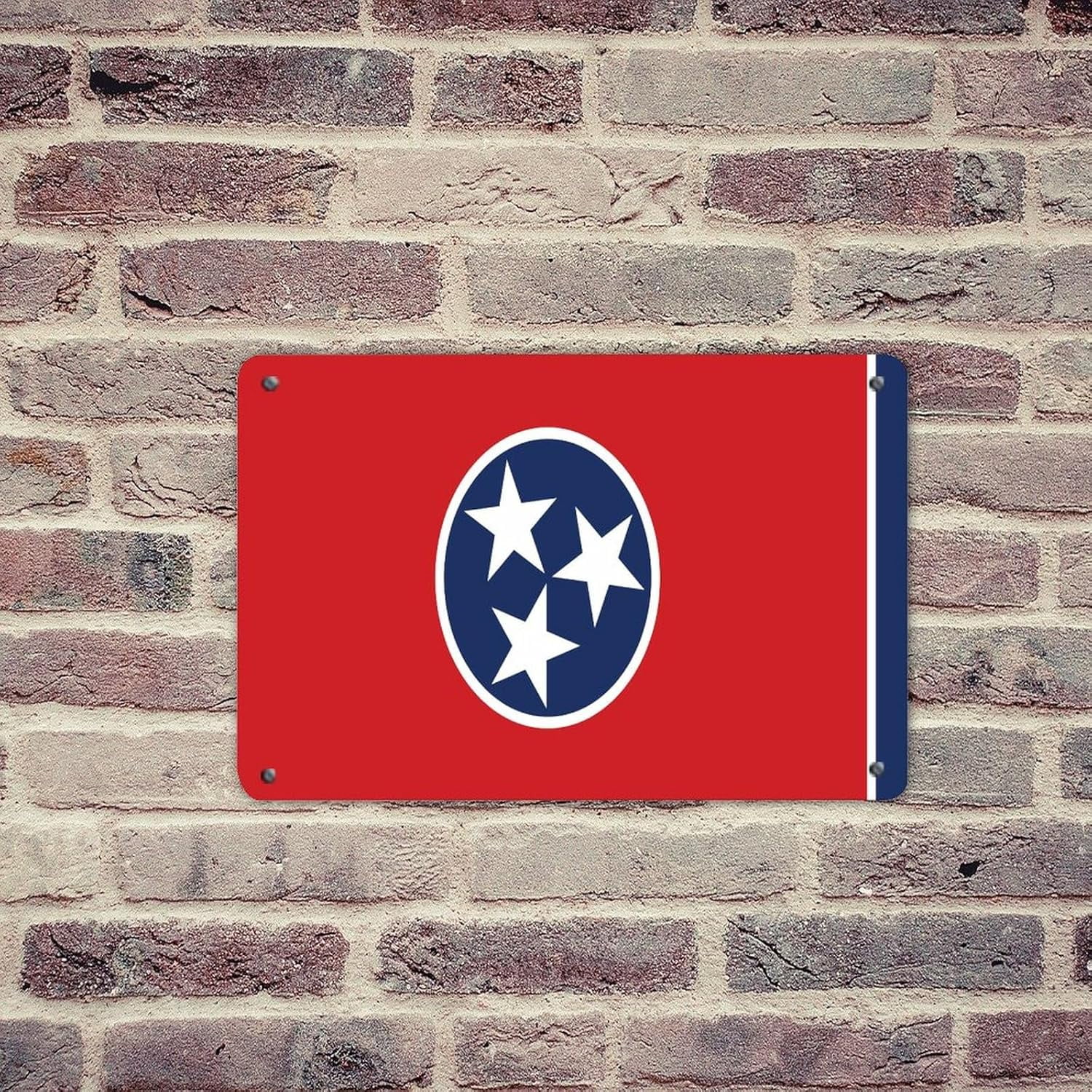 Tennessee State Flag Vintage Metal Home Decor for Porch Gate Fence ...