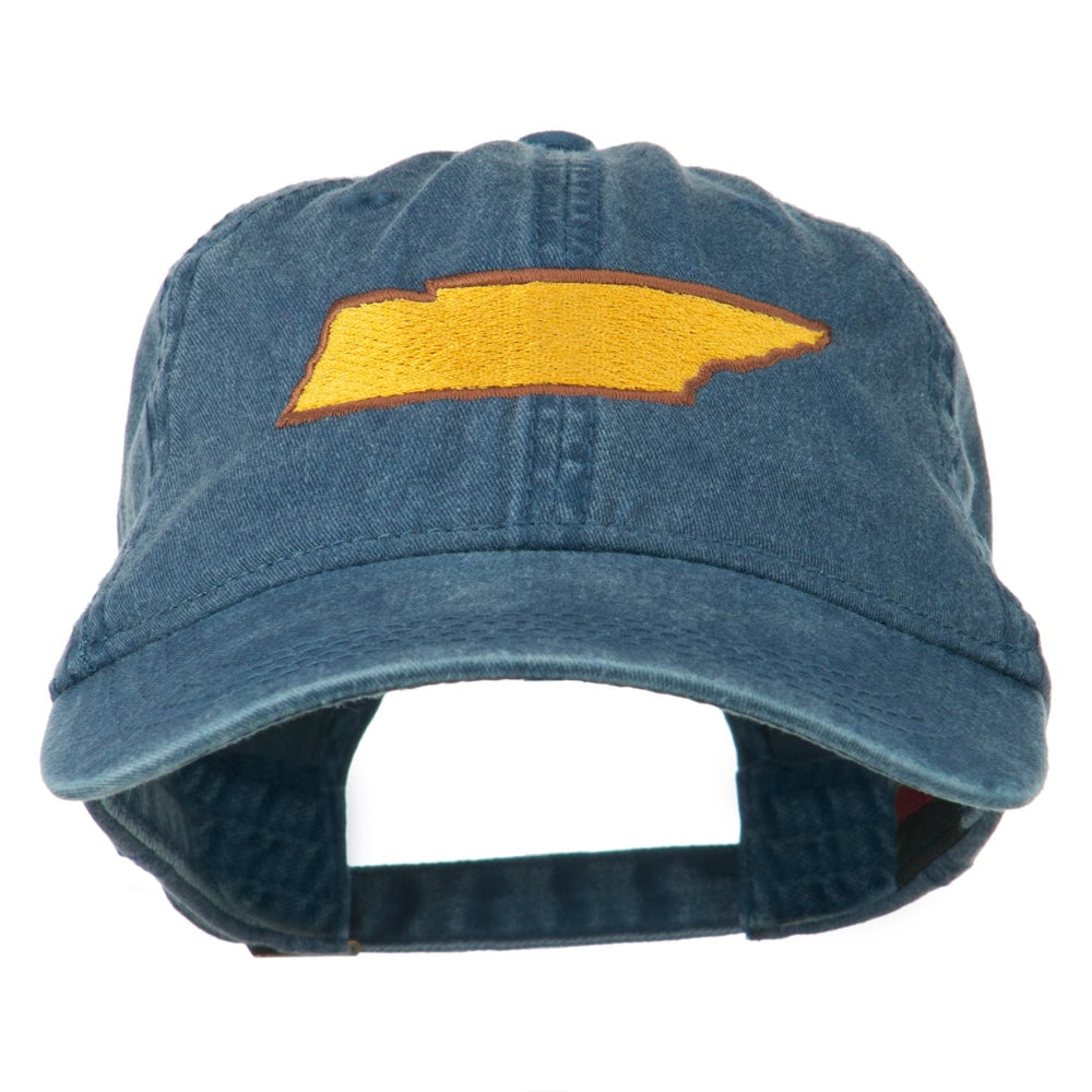 Tennessee State Map Embroidered Washed Cotton Cap - Navy OSFM - Walmart.com
