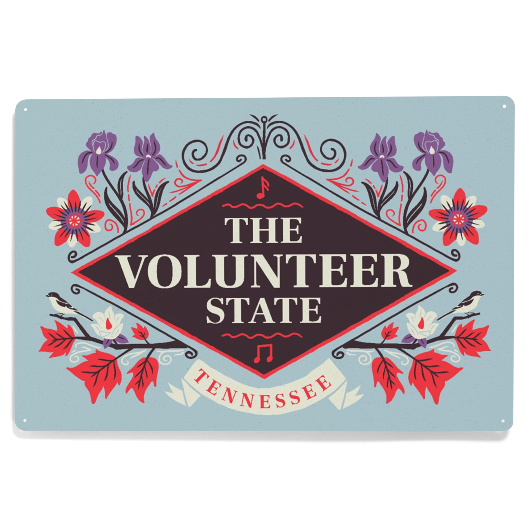 Tennessee, State Motto Crest, State Series (12x18 Aluminum Art, Indoor ...