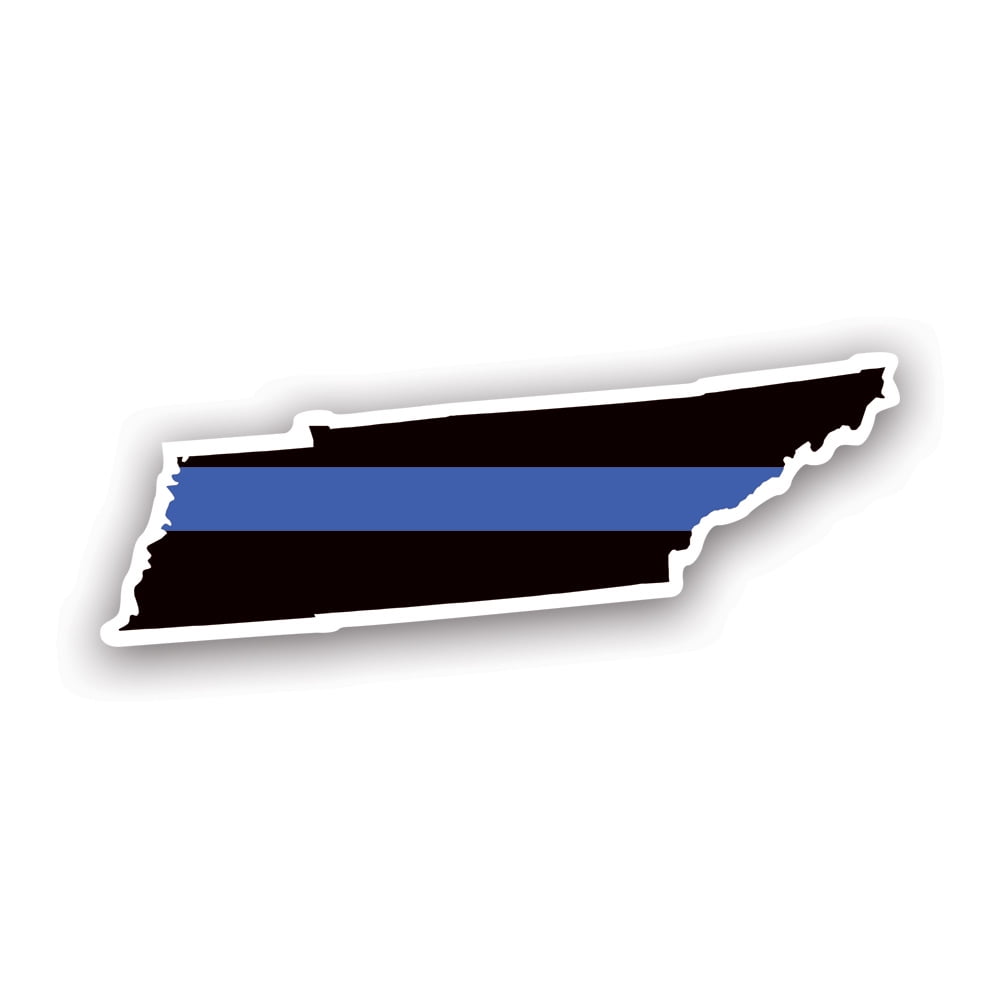 Tennessee State Shaped The Thin Blue Line Sticker Decal - Self Adhesive ...