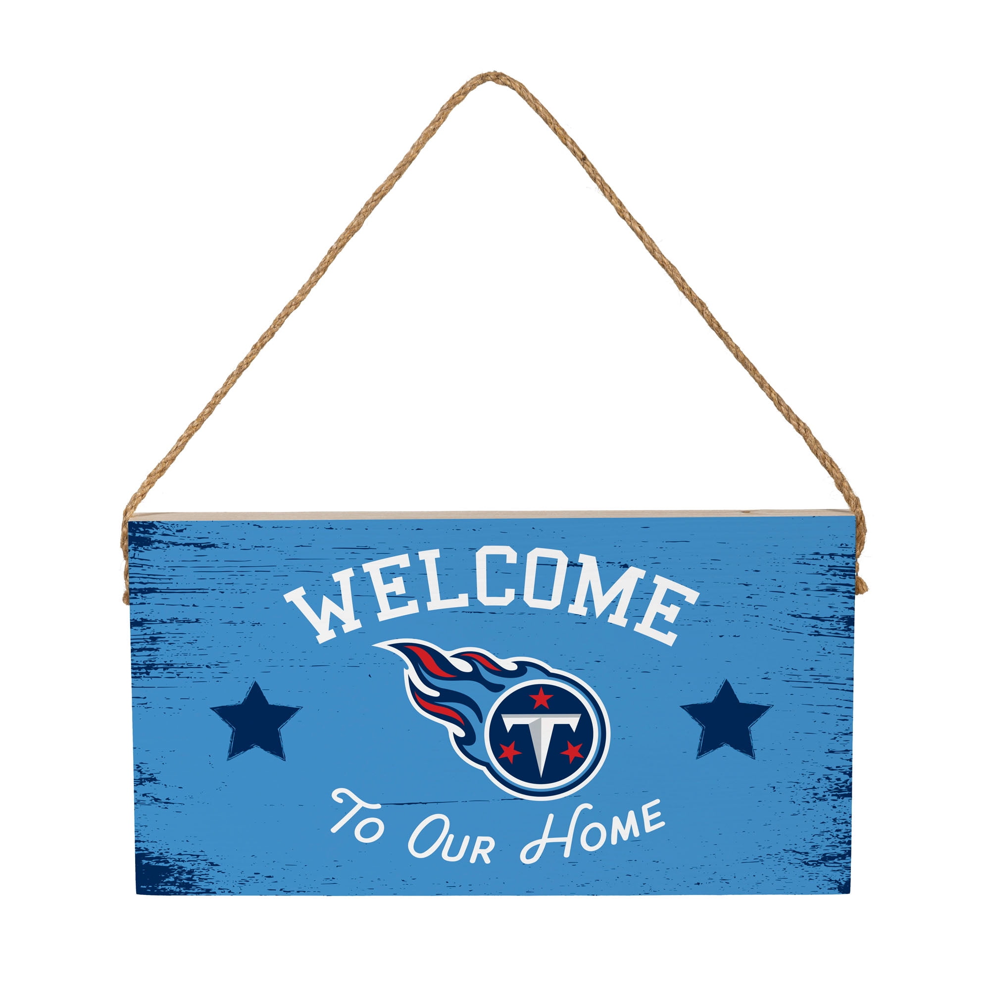 Tennessee Titans 6" x 11" Welcome Home Wood Wall Sign with Rope Hanger ...