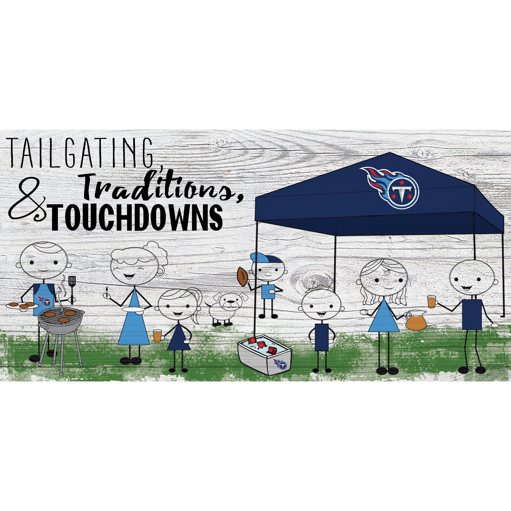 Tennessee Titans 6'' x 12'' Fansticks Tailgate Sign - Walmart.com
