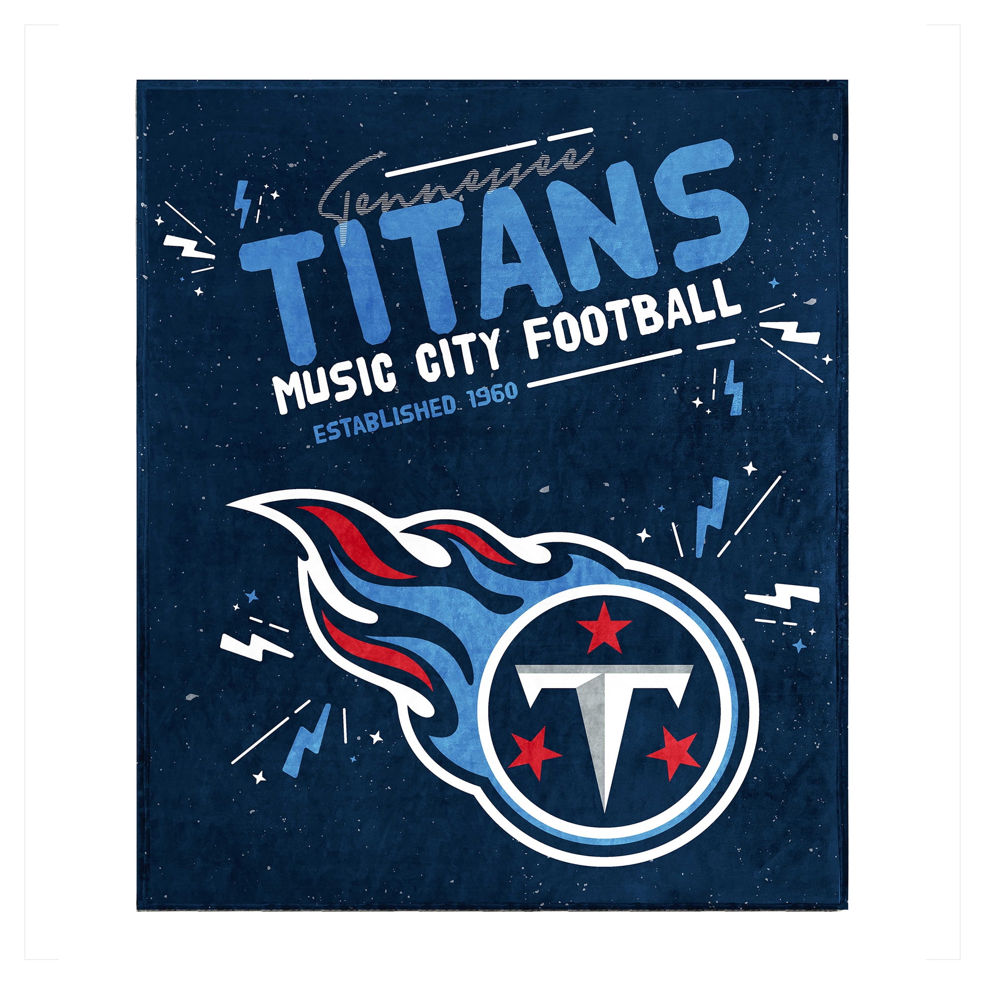 Logo Brands Tennessee Titans 60" x 70" Plush Throw Blanket - Walmart.com