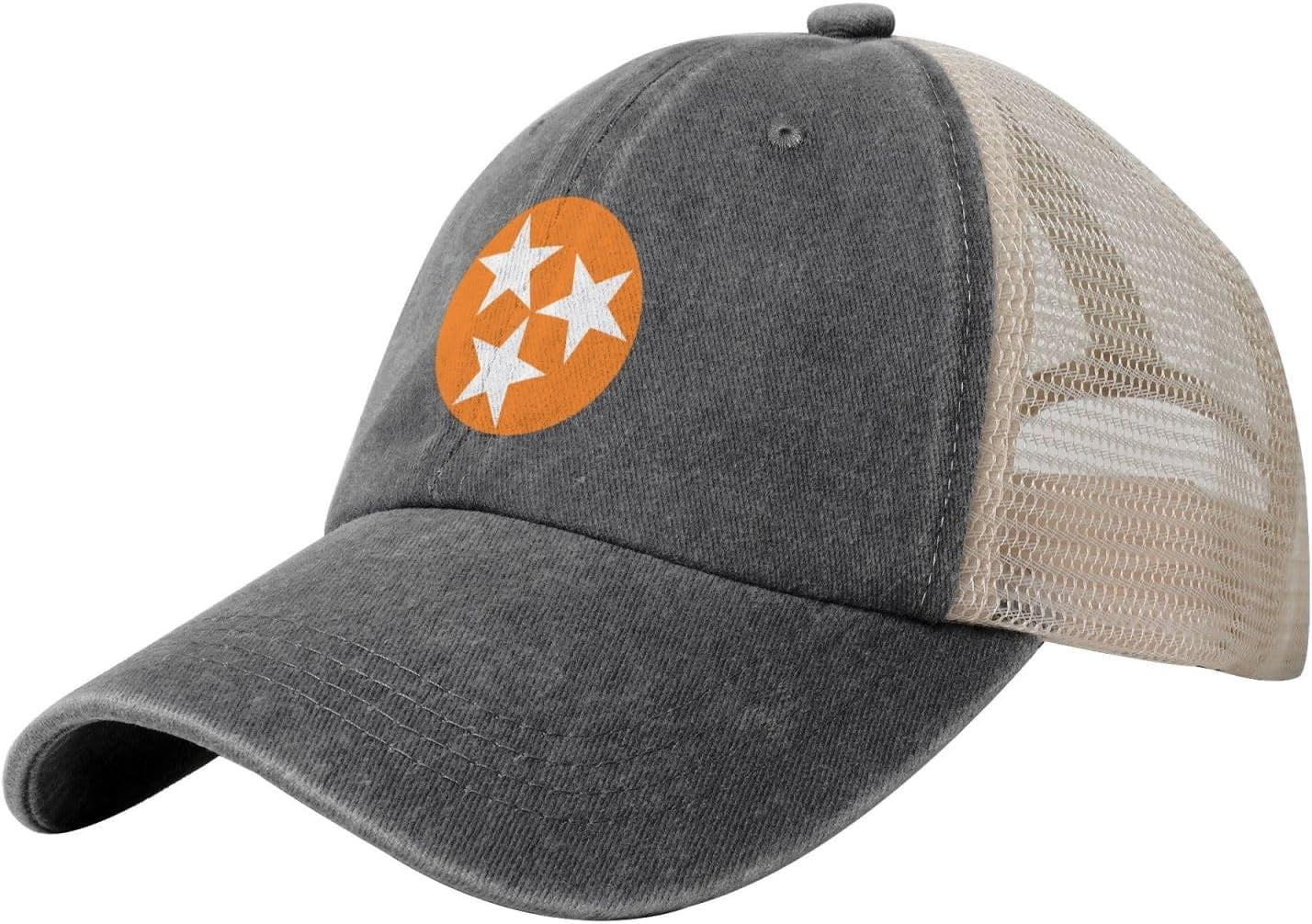 Tennessee Tri Star Flag Cowboy Mesh Baseball Cap Women'S Man Outdoor ...