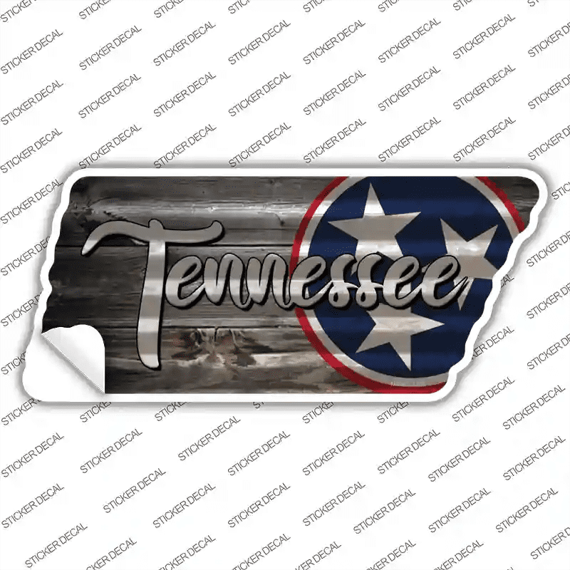 Tennessee Tri Star on Wood Novelty Corrugated Effect Tennessee Shape ...