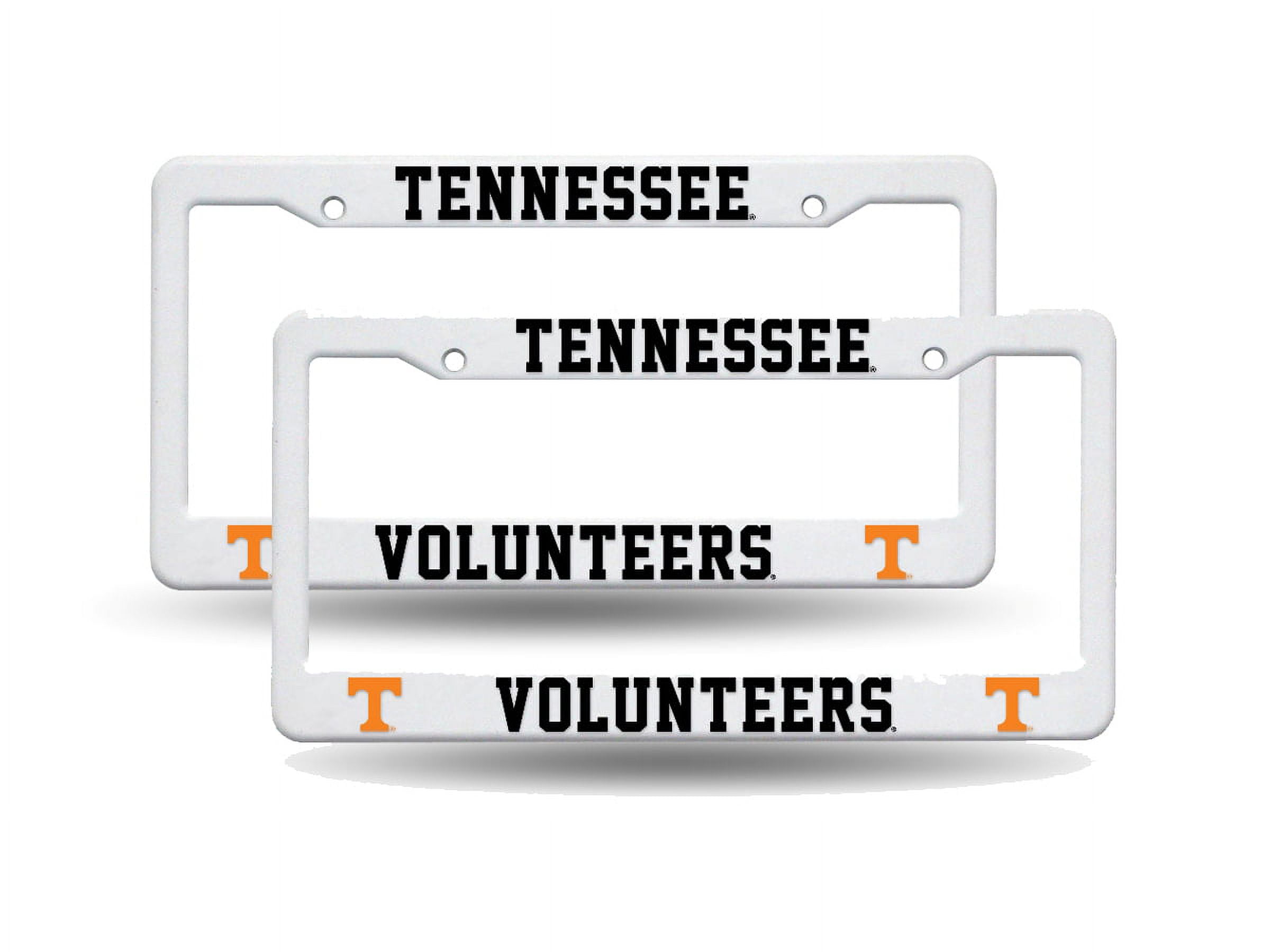 Tennessee Volunteer's Raised Letter Plastic License Plate Frame - Set ...