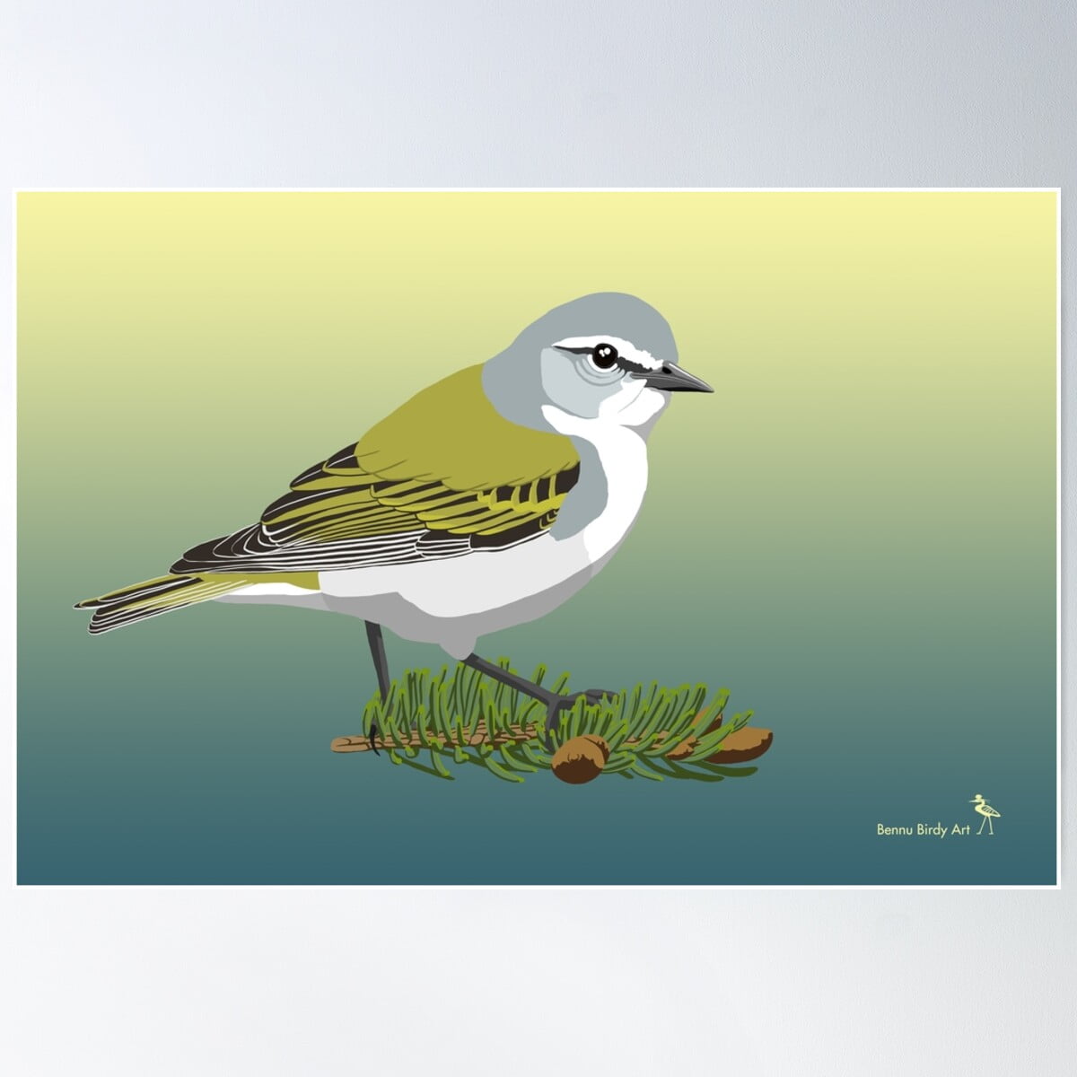 Tennessee Warbler Poster Wall Art, Modern Wall Decor For Living Room ...