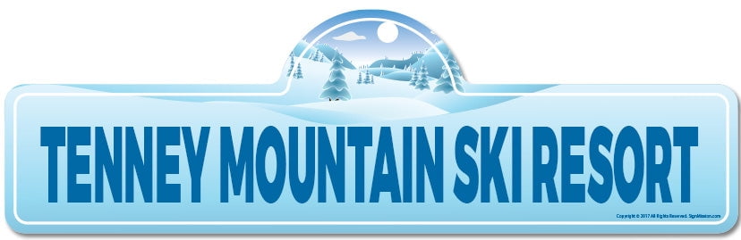 Tenney Mountain Ski Resort Street Sign | Indoor/Outdoor | Skiing Skier ...