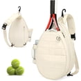 Tennis Bag, Quilted Tennis Backpack Holds 2 Rackets, Waterproof ...