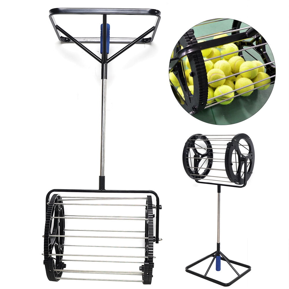 Tennis Ball Basket Rolling Automatic Tennis Ball Picker Large Capacity ...